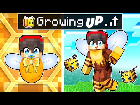 GROWING UP as a BEE in Minecraft!