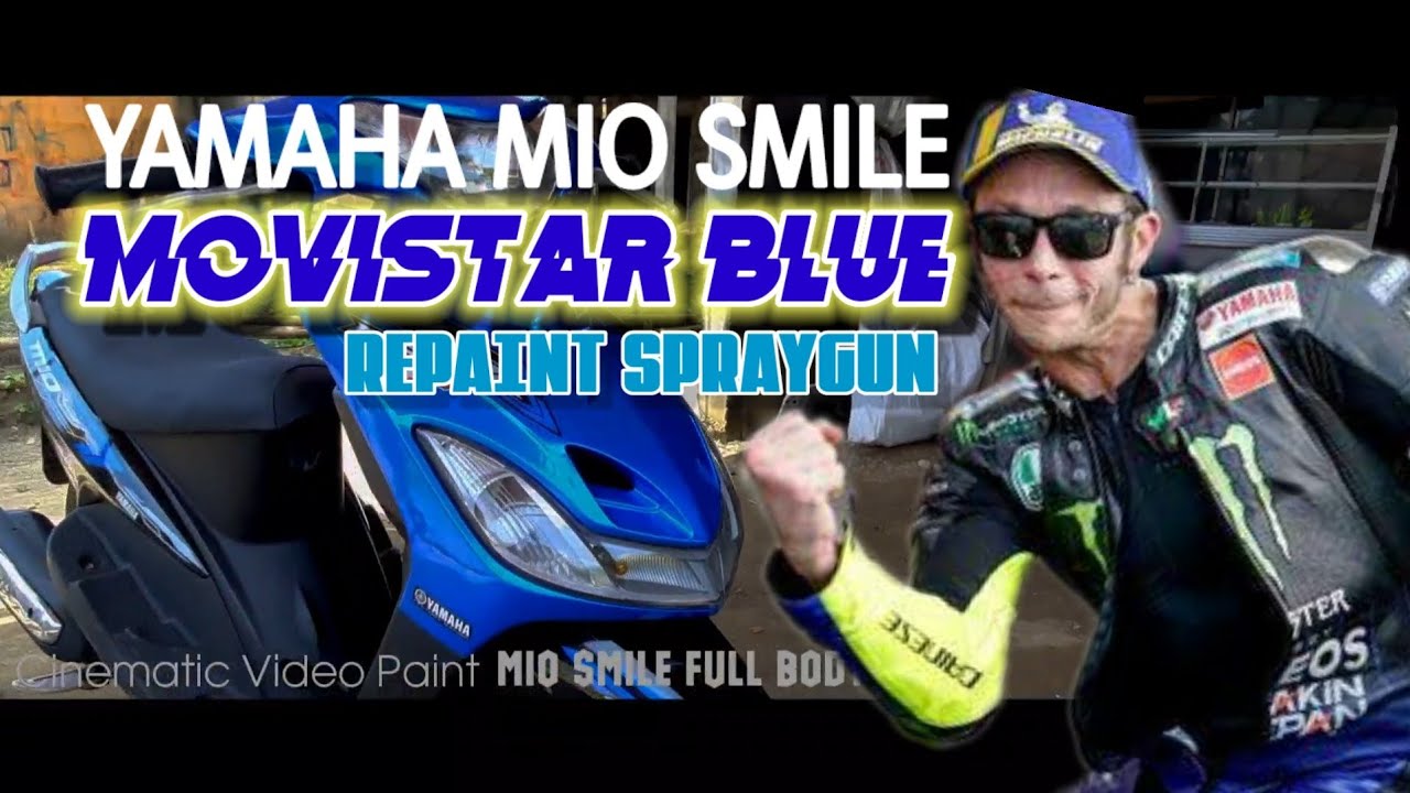 MOVISTAR BLUE YAMAHA MIO SMILE REPAINT - YouTube