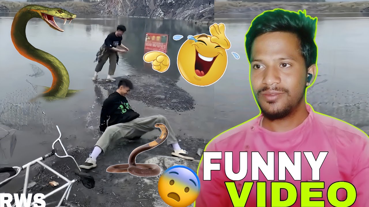 Try To Funny- Snake😔 Attack The Boy &🤣 Funny Video React with Sagar ...