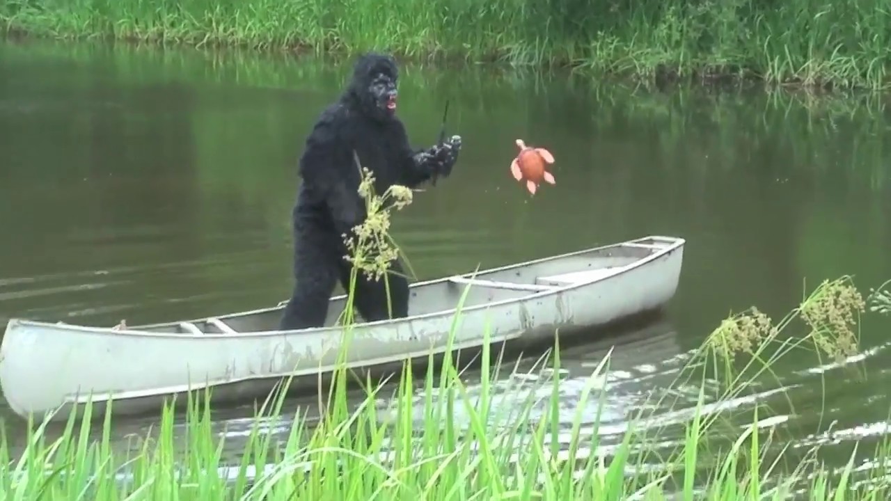 FISHING BIGFOOT CAUGHT ON TAPE - YouTube