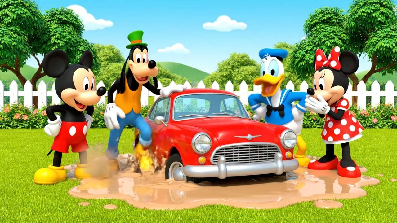 Mickey Mouse’s Muddy Car Adventure | Nursery Rhymes for Kids & Baby ...