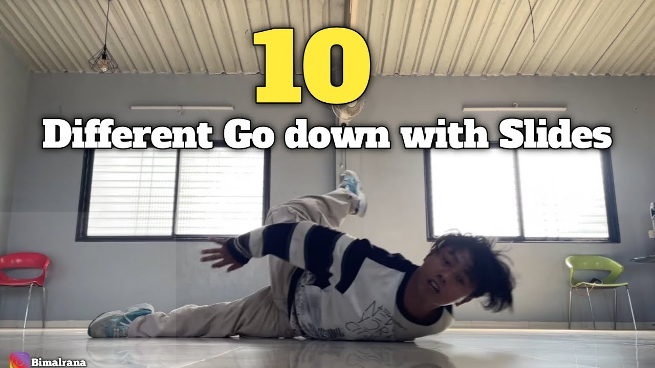 10 Different Go Down with Slides| Bboy Tutorial by Bimal rana - YouTube