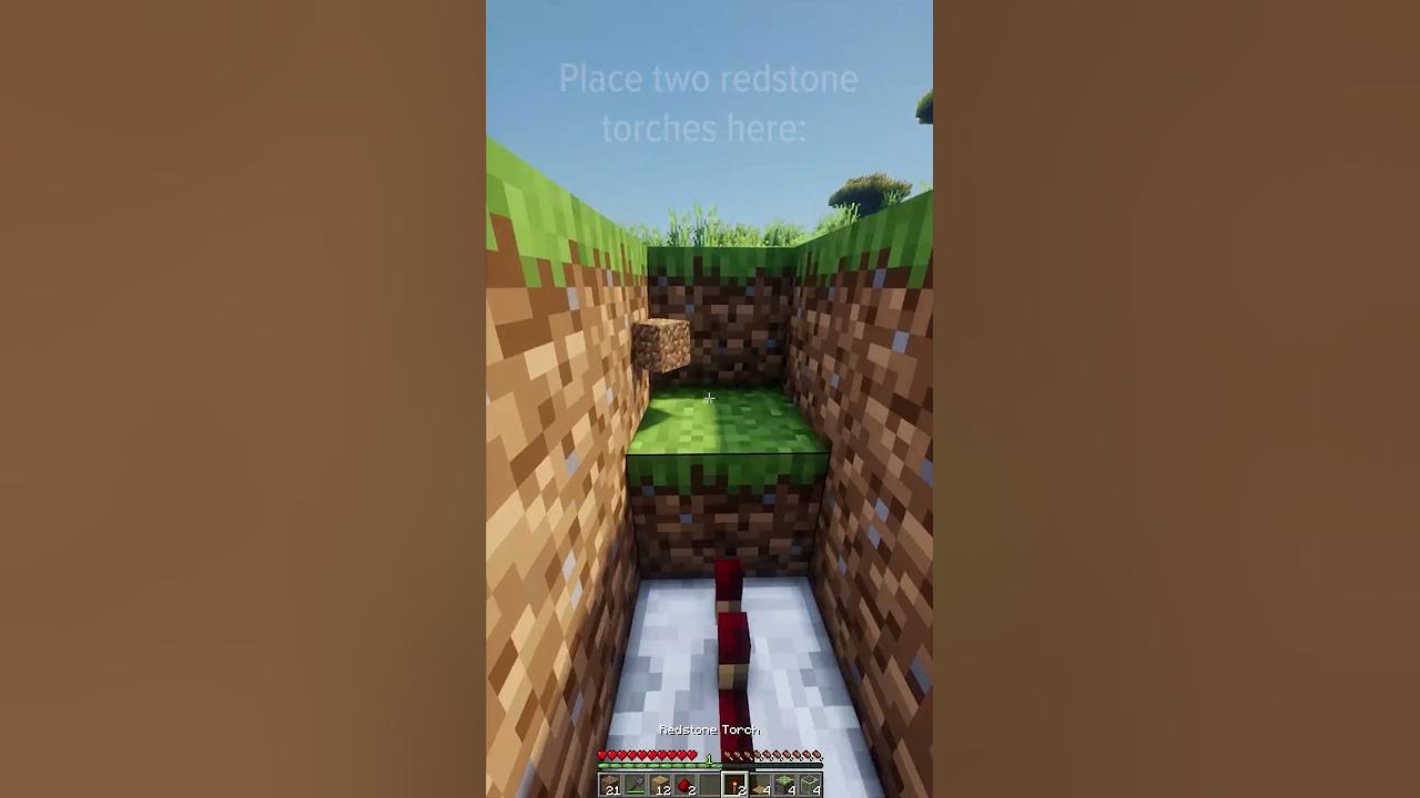 Easy 1 Minute 2x2 Redstone Door Tutorial #minecraft #redstone - YouTube