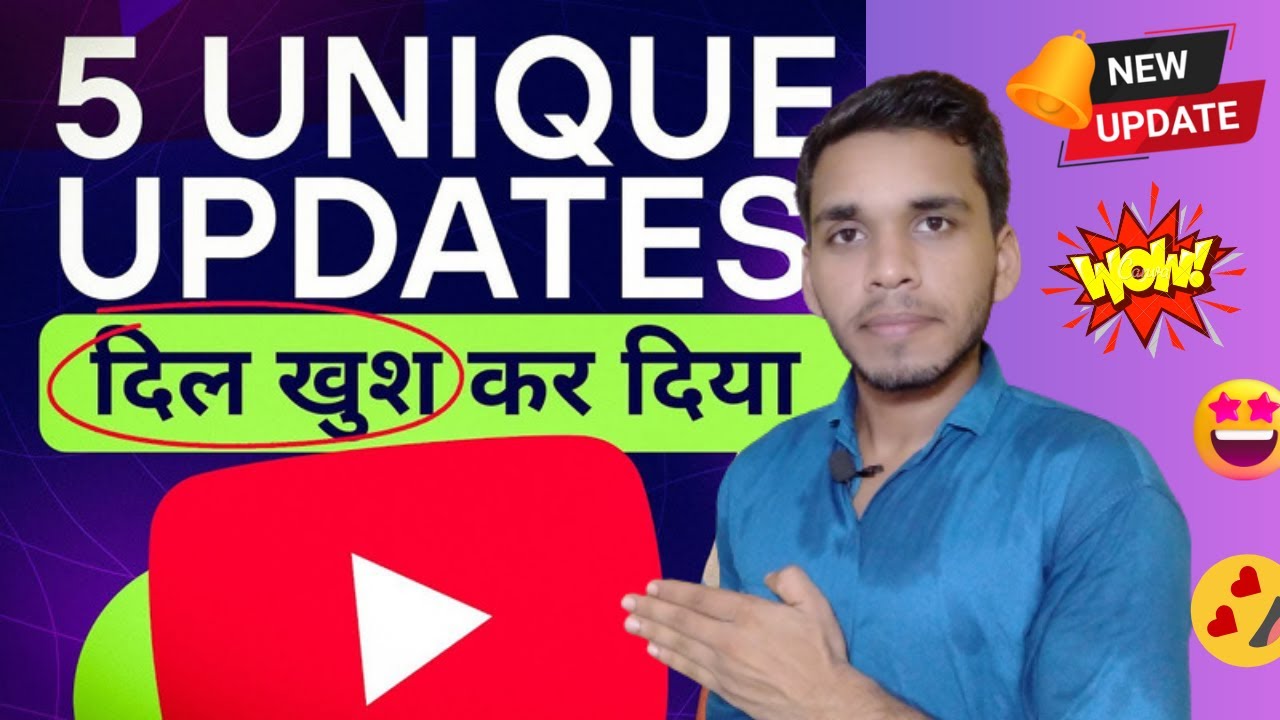 5 Unique Updates | YouTube Latest Update मजा आ गया | WeChita - YouTube