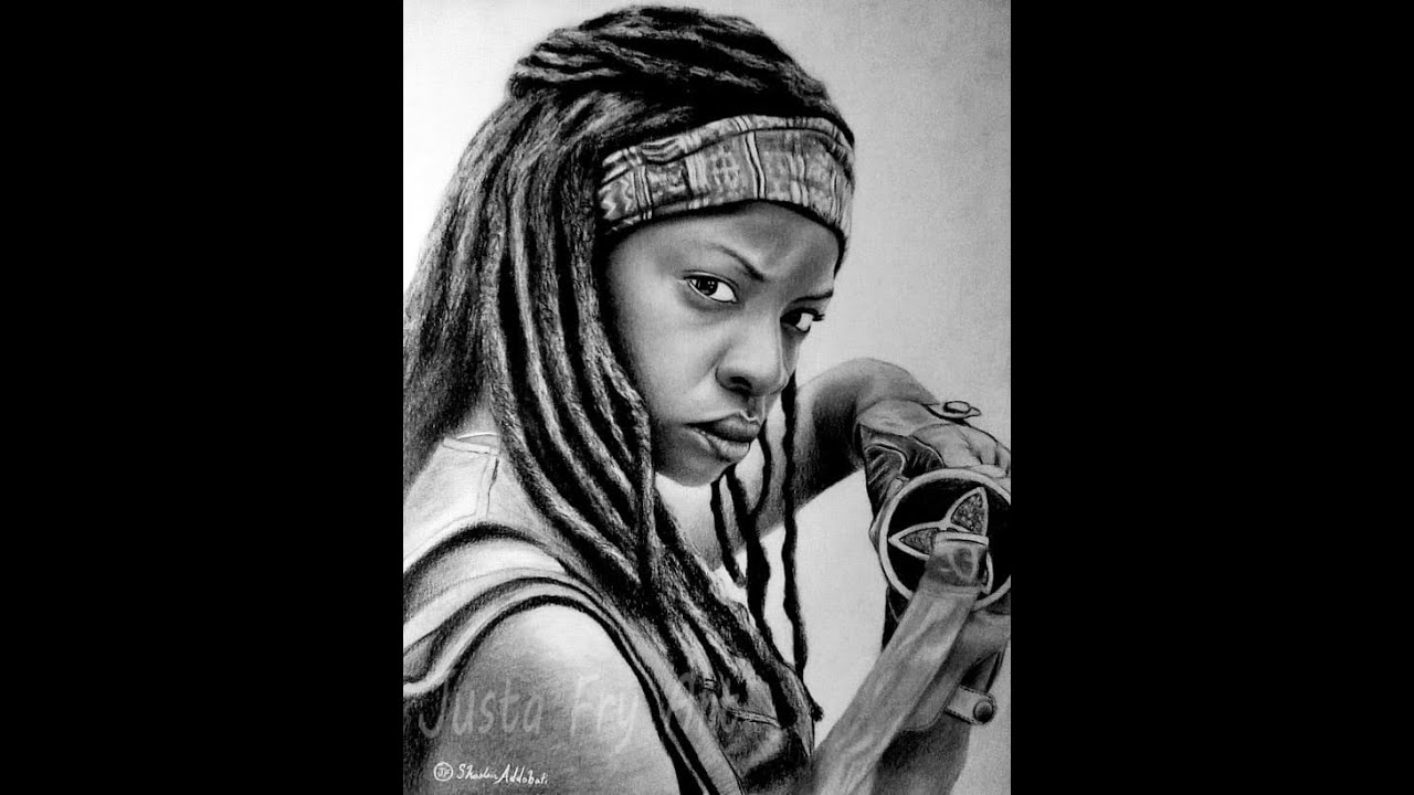 THE ONES WHO LIVE WALKING DEAD DRAWING MICHONNE ~ TWD PENCIL ART BY JFA ...