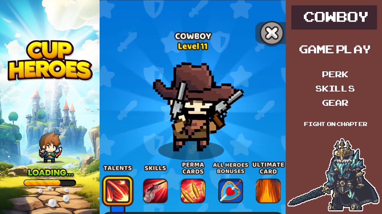 Cup Heroes - [ Hero : Cowboy ] Game play Perk,Skills,Gear - Fight on ...