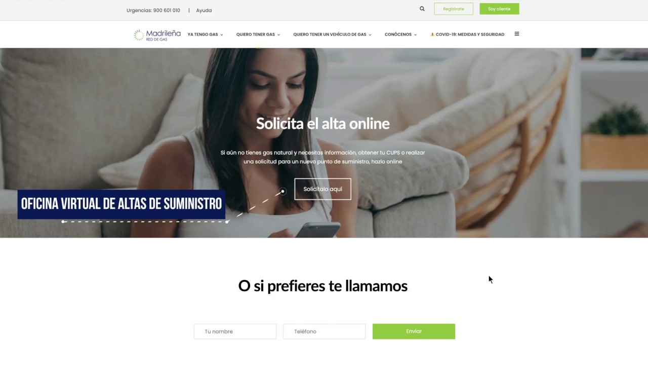 Tutorial altas de suministro online de Madrileña Red de Gas - YouTube