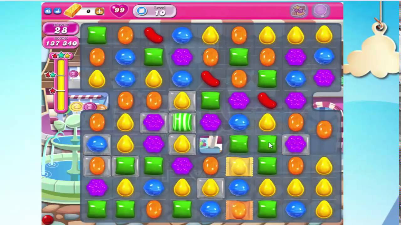 Candy Crush Saga level 10 - YouTube