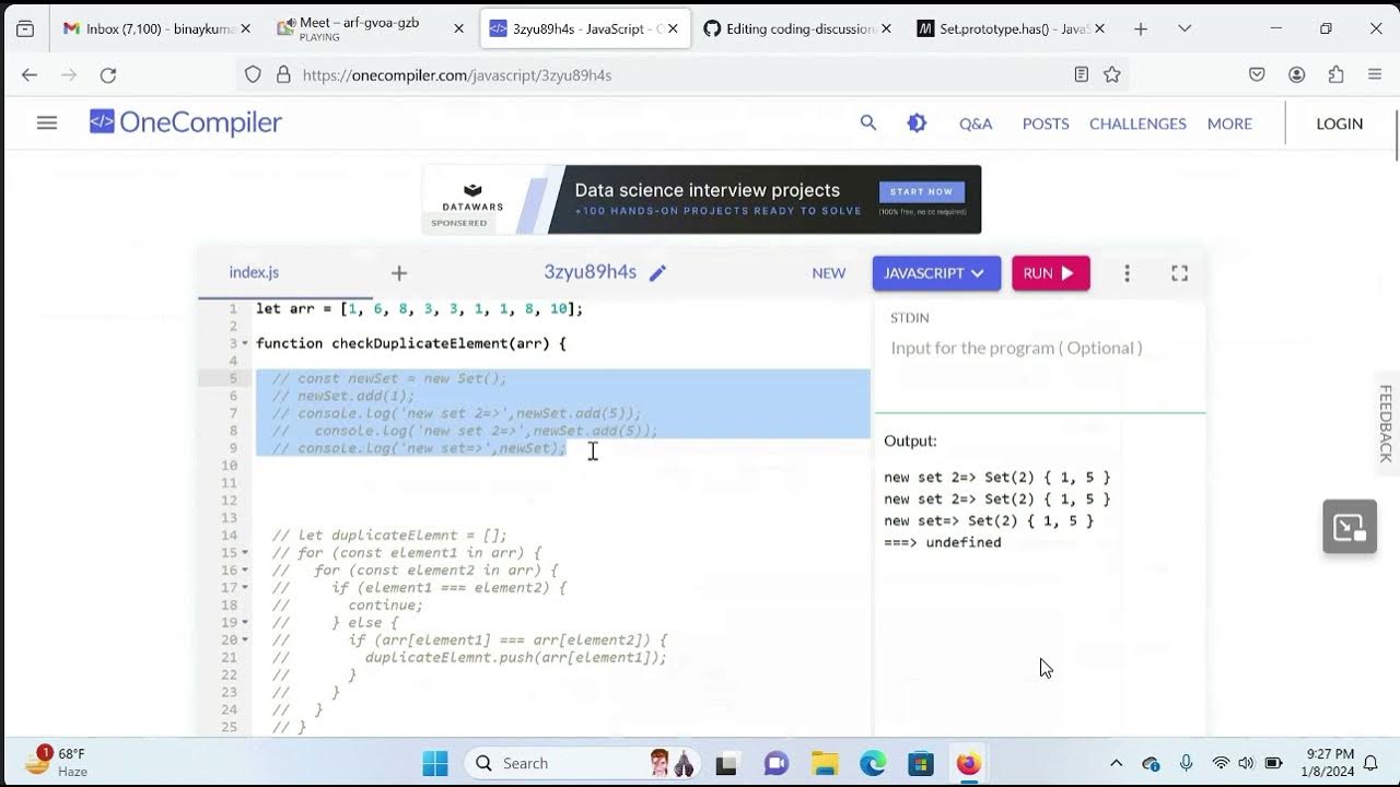 Mock coding interview 1 - YouTube