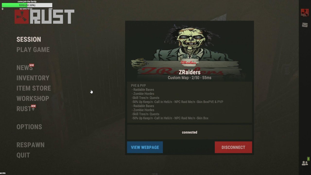 Rust game play road to 1100 subs come join the family and show some love - YouTube