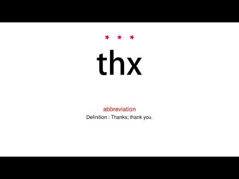 How to pronounce thx - Vocab Today - YouTube