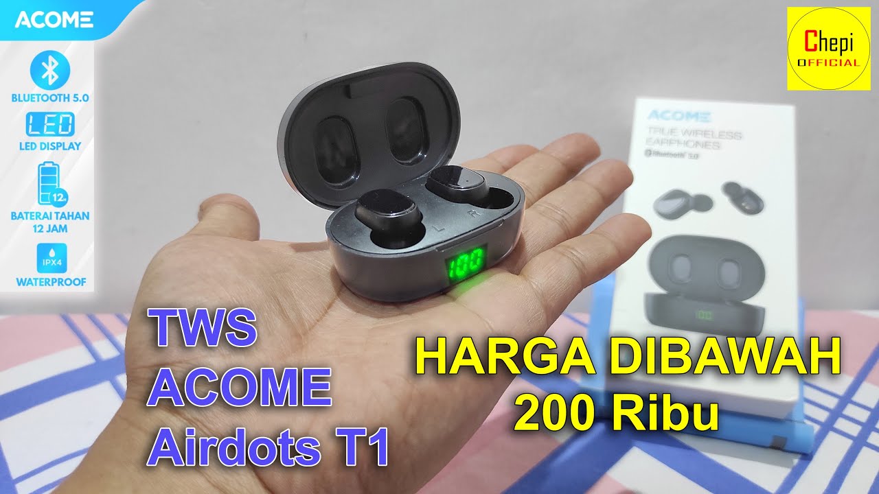 Review TWS murah dari Acome Airdots T1 - YouTube