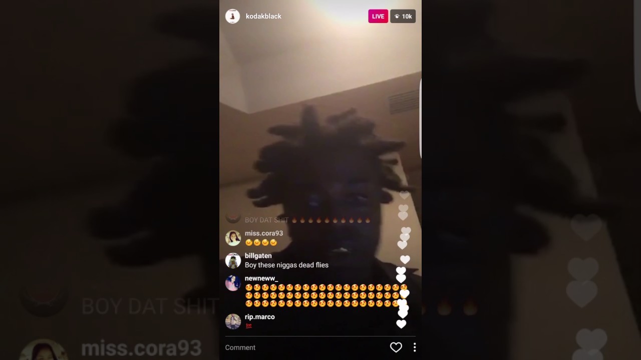 KODAK BLACK LIVE ON INSTAGRAM PREVIEWING NEW SONG(please subscribe ...