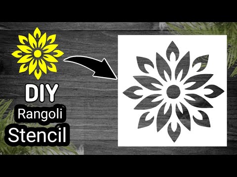 Easy Paper Rangoli | Rangoli Stencil | Paper Rangoli