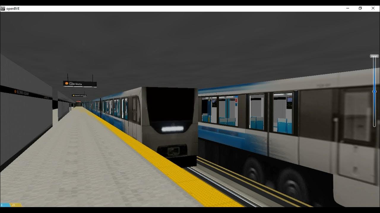 OpenBVE MPM 10 Arrêt à la station Berri UQAM de la ligne orange du métro de Montréal - YouTube