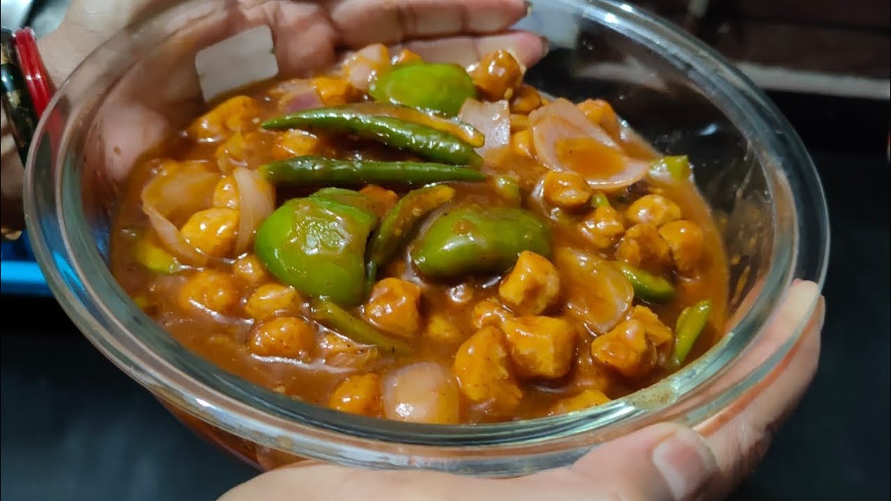 chilli Soya chunks recipe protein rich recipe #protienrich # ...