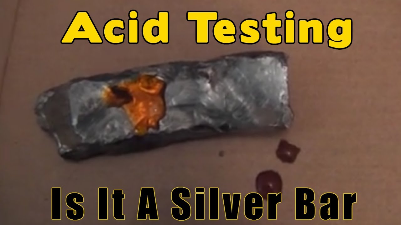 Testing a possible silver bar with an acid testing soloution kit - YouTube