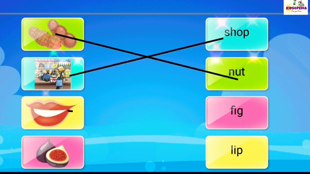 Matching worksheet for kids | English worksheet for lkg and ukg | #kids ...