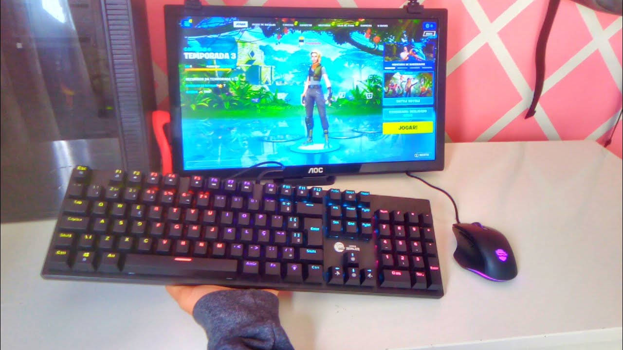 Testando o Novo teclado Mecânico Gamer Ninja Leap Switch Blue no ...