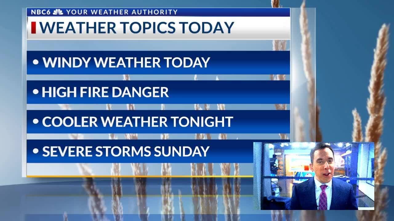 Windy with high fire danger today, SEVERE STORMS this weekend - YouTube