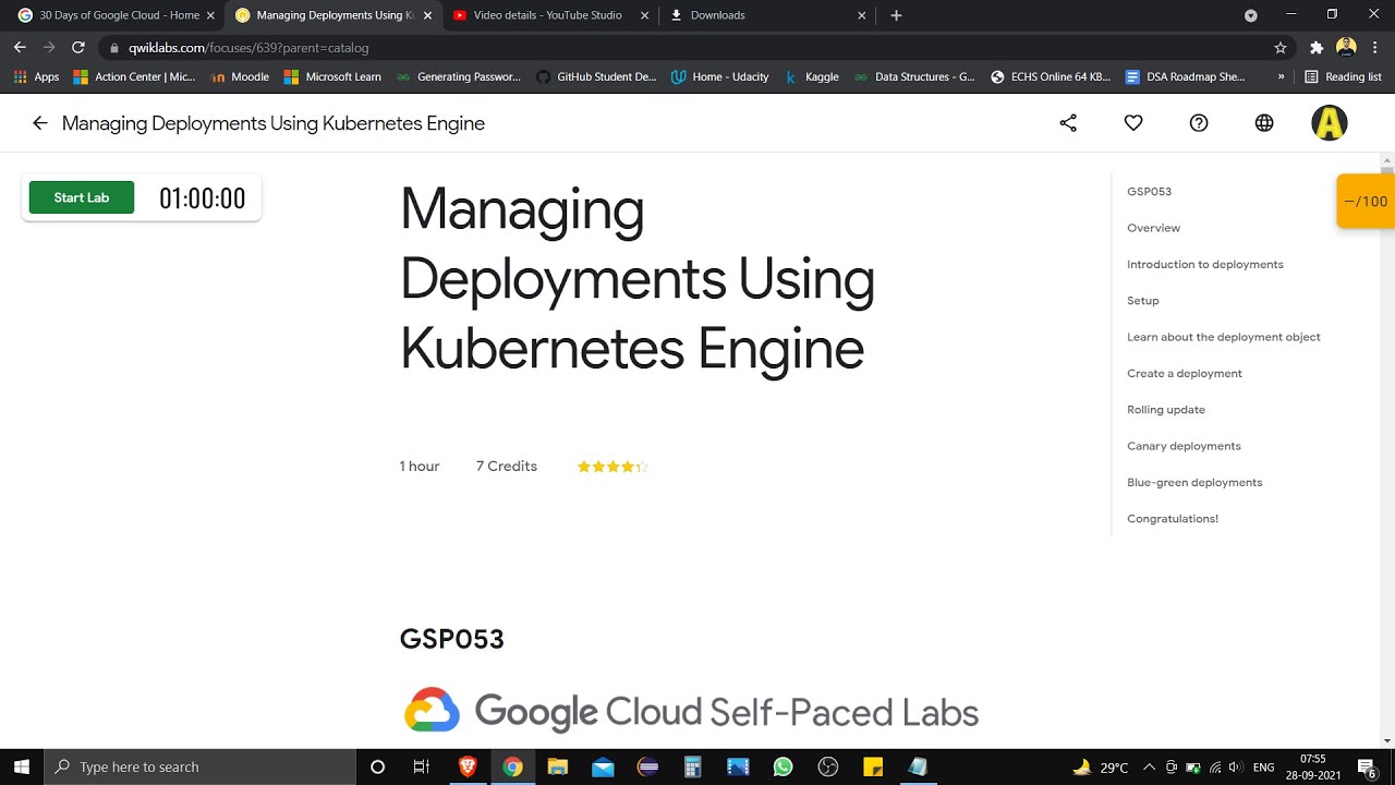 Qwiklabs: Managing Deployments Using Kubernets Engine [GSP053] | GCP #30DaysofGoogleCloud - YouTube