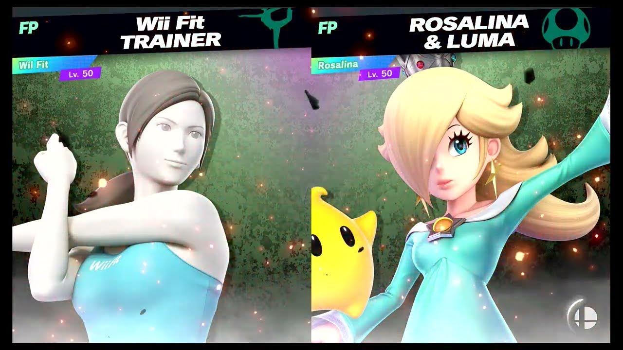 Super Smash Bros Ultimate Amiibo Fights – 6pm Poll Wii Fit vs Rosalina - YouTube