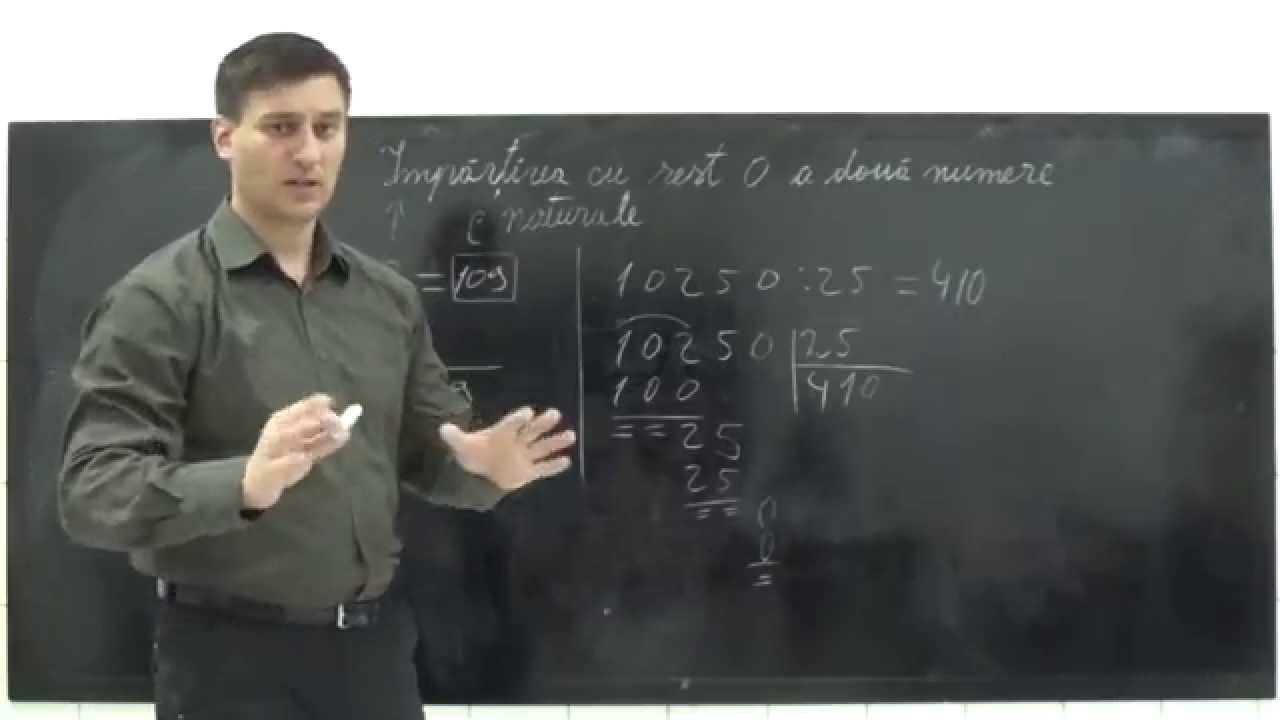7 Impartirea cu rest zero a doua numere naturale - YouTube