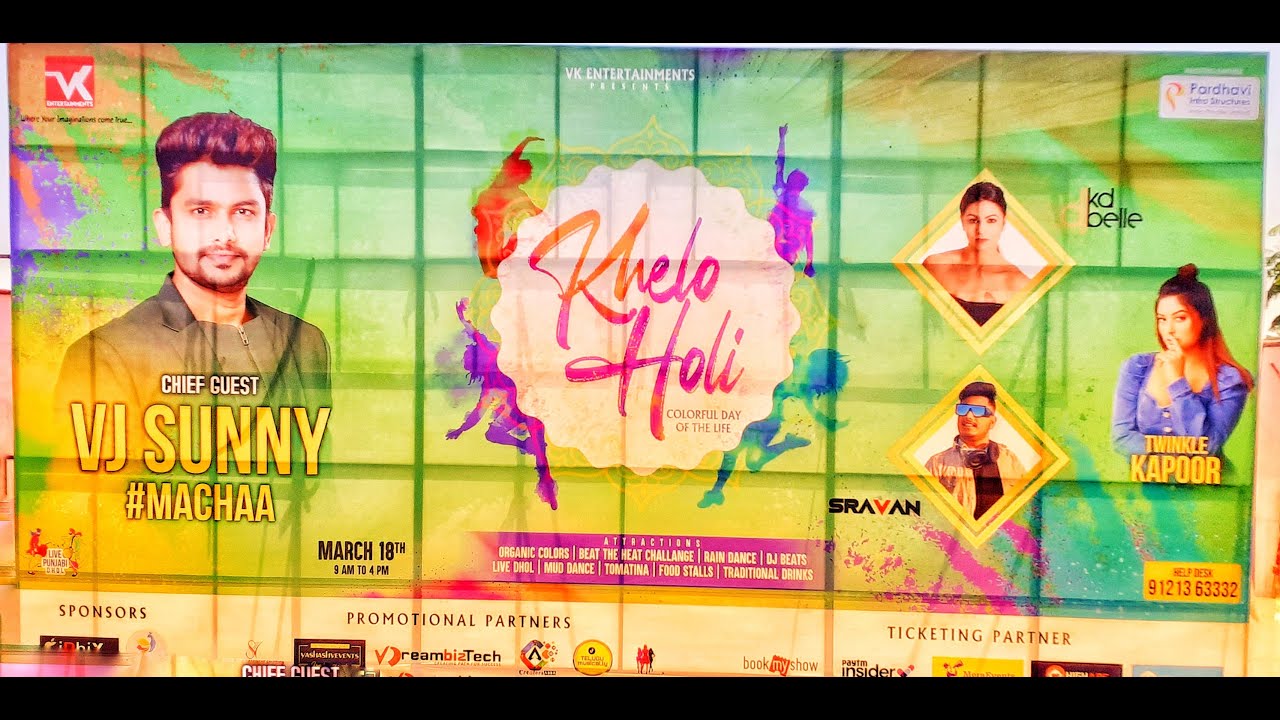 Holi Celebration at Neklesroad People Fully Enjoyed Chief Guest: VJ ...