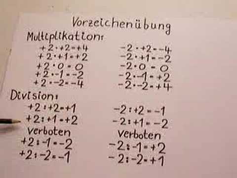 Mathematische Vorzeichenregel - YouTube