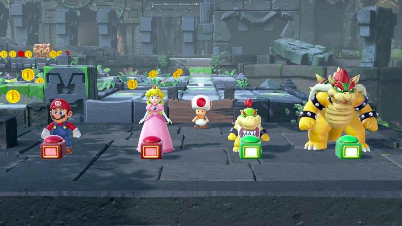 Super Mario Party #13 Mario & Peach vs Bowser Jr. & Bowser - Domino ...