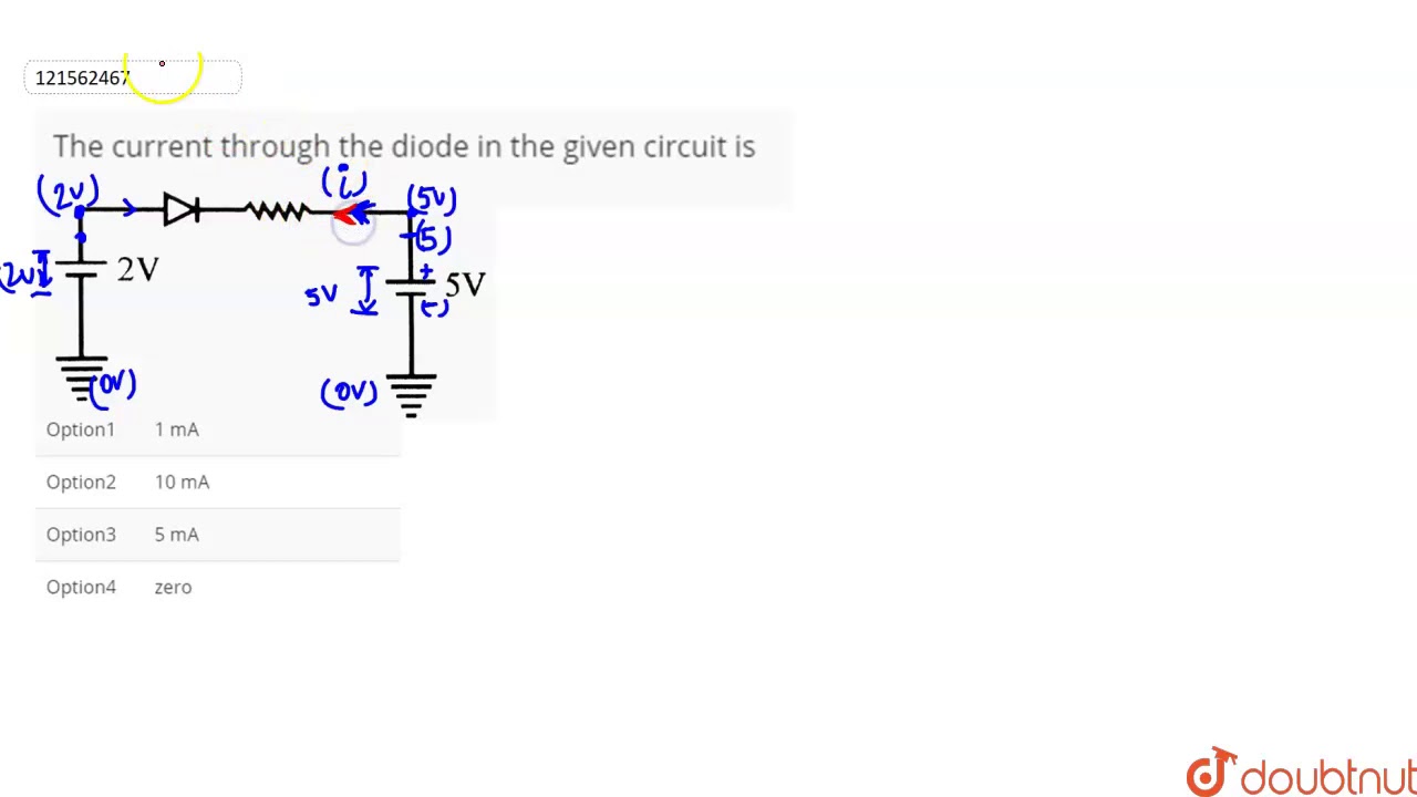 The current through the diode in the given circuit is - YouTube