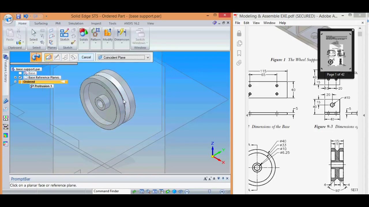 SOLID EDGE - 3 D MODELLING OF WHEEL. - YouTube