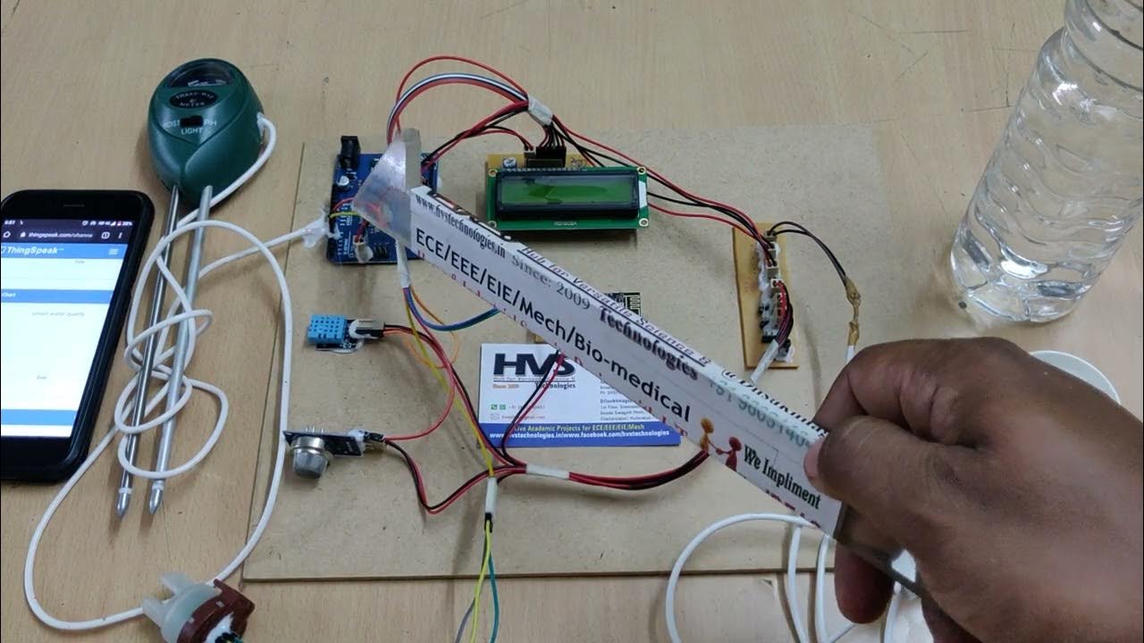 IOT Smart Water Quality monitoring. DHT11, MQ-02, pH , Turbidity, Thingspeak, ESP8266, ARDUINO ...