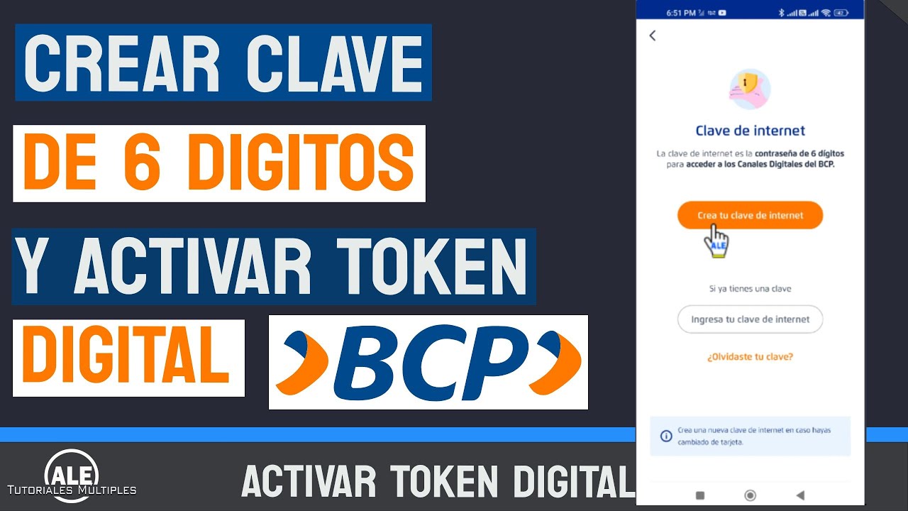 Como Crear Clave de Internet de 6 Dígitos del BCP y Activar el Token Digital - YouTube