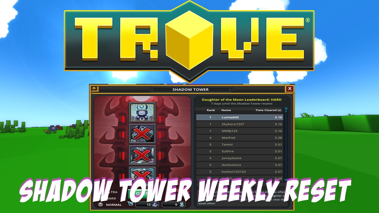 Let's Play Trove - Shadow Tower Weekly Reset - YouTube