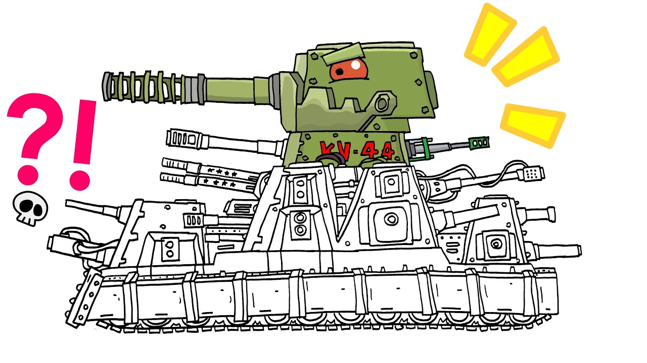 Cara Menggambar Tank Kartun KV-44-M2 - [Homeanimations Tank] - YouTube