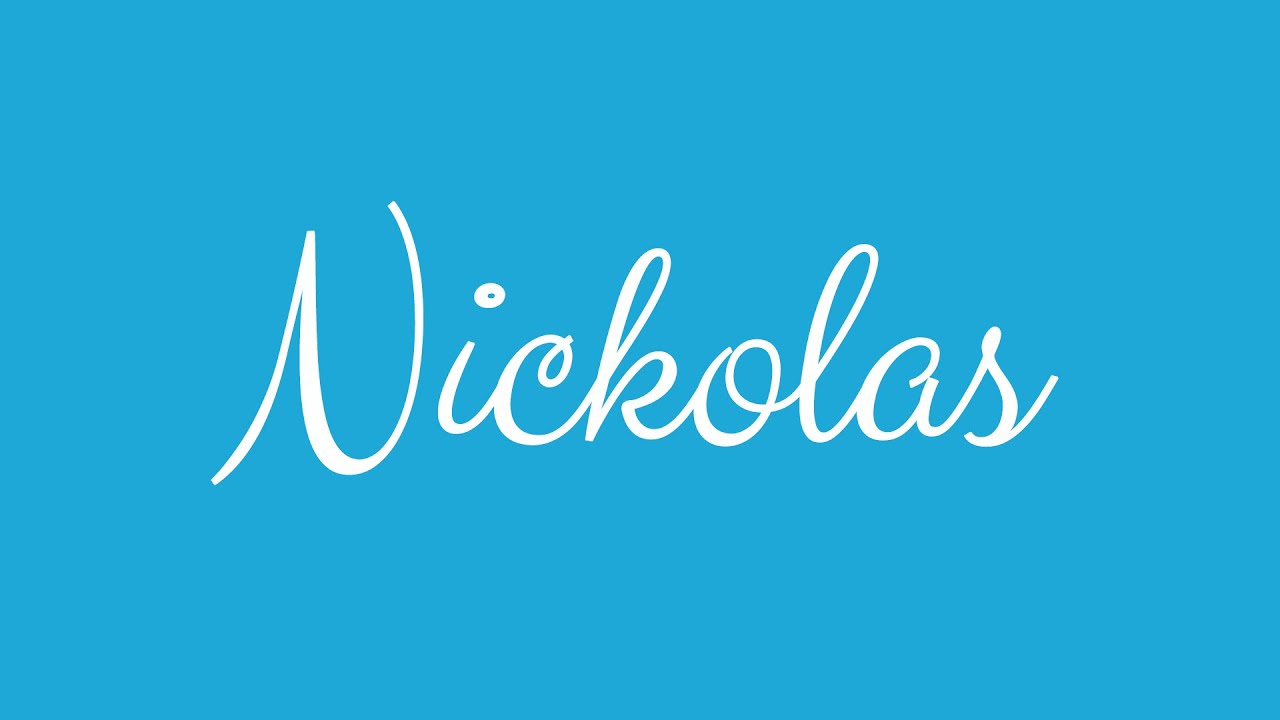 Learn how to Sign the Name Nickolas Stylishly in Cursive Writing - YouTube