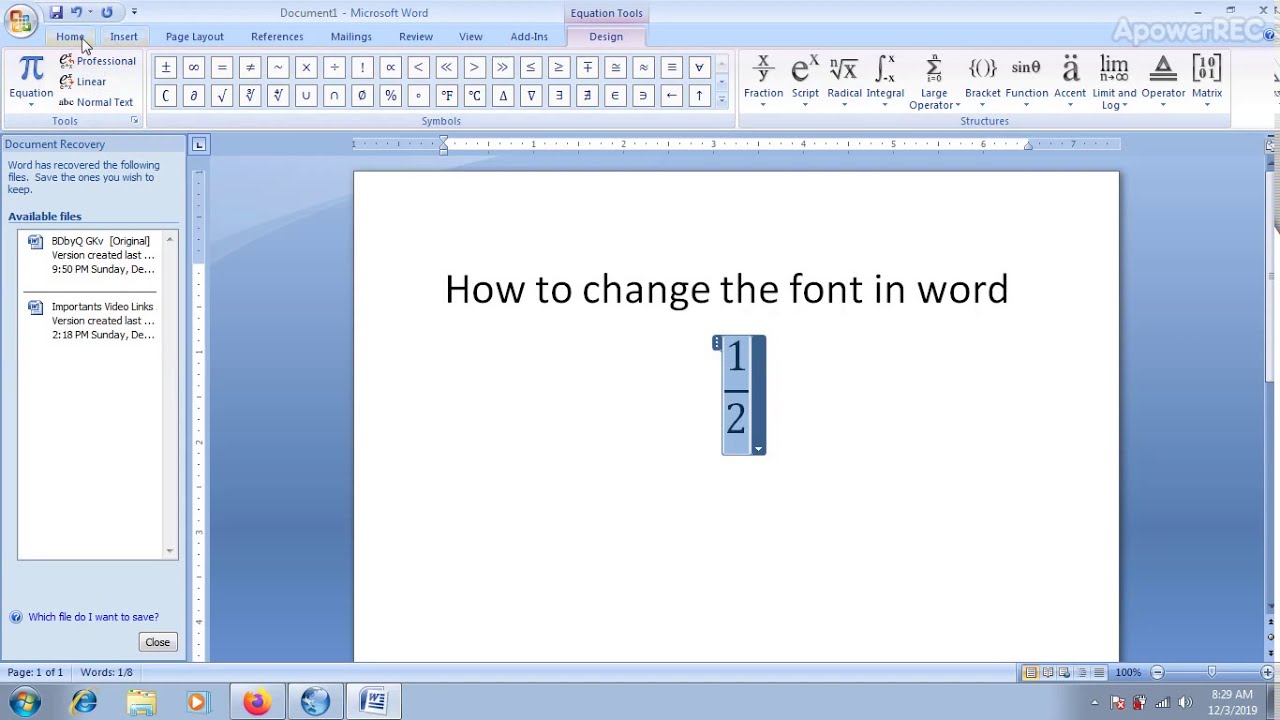 How To Change Font On Equation In Word YouTube how-to-change-font-on-equation-in-word-youtube