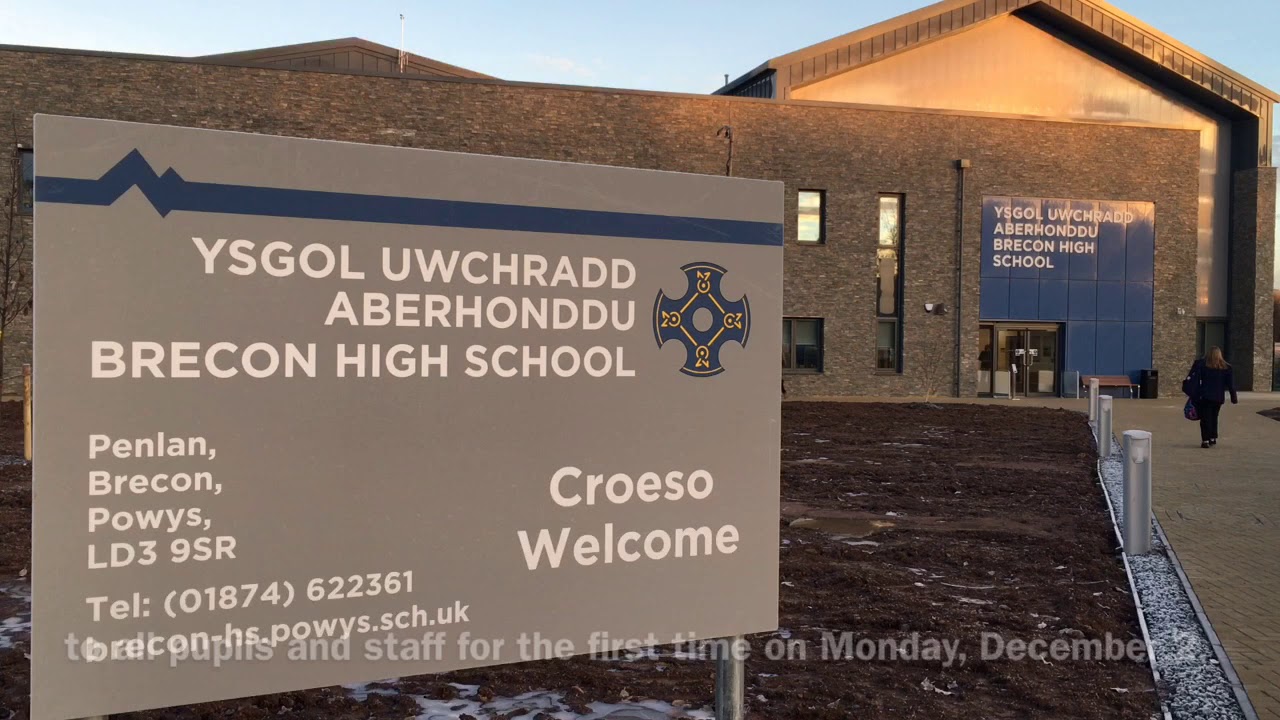 Brecon High School pupils and staff move to new building - YouTube