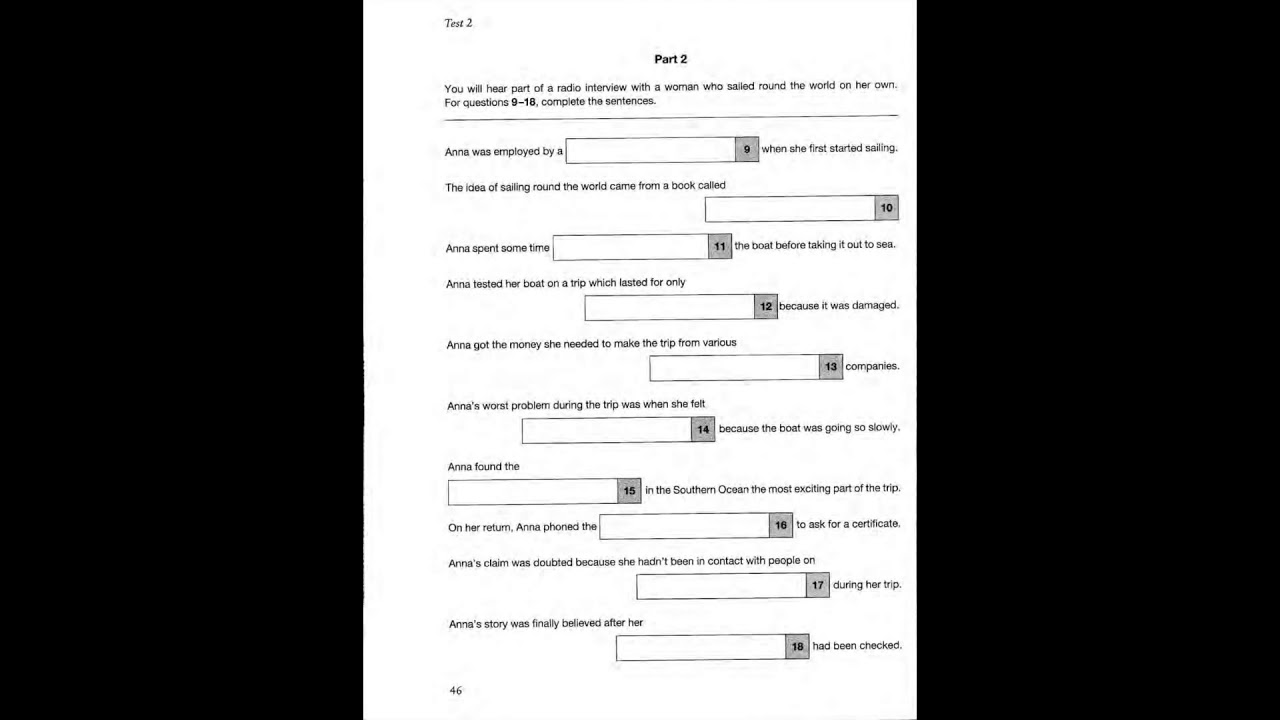 Listening B2, FCE 3, Test 2, Part 2 - YouTube