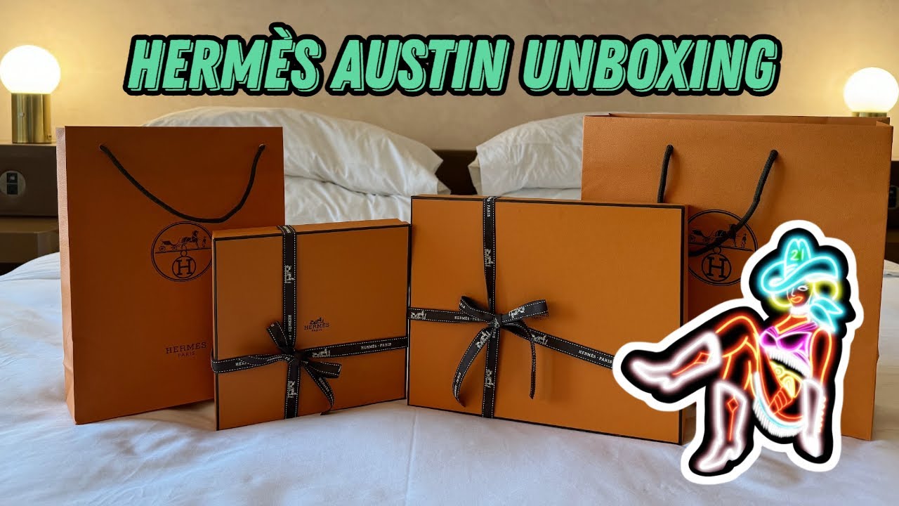 Hermès Austin Unboxing | Shopping as a Tourist at Hermès - YouTube