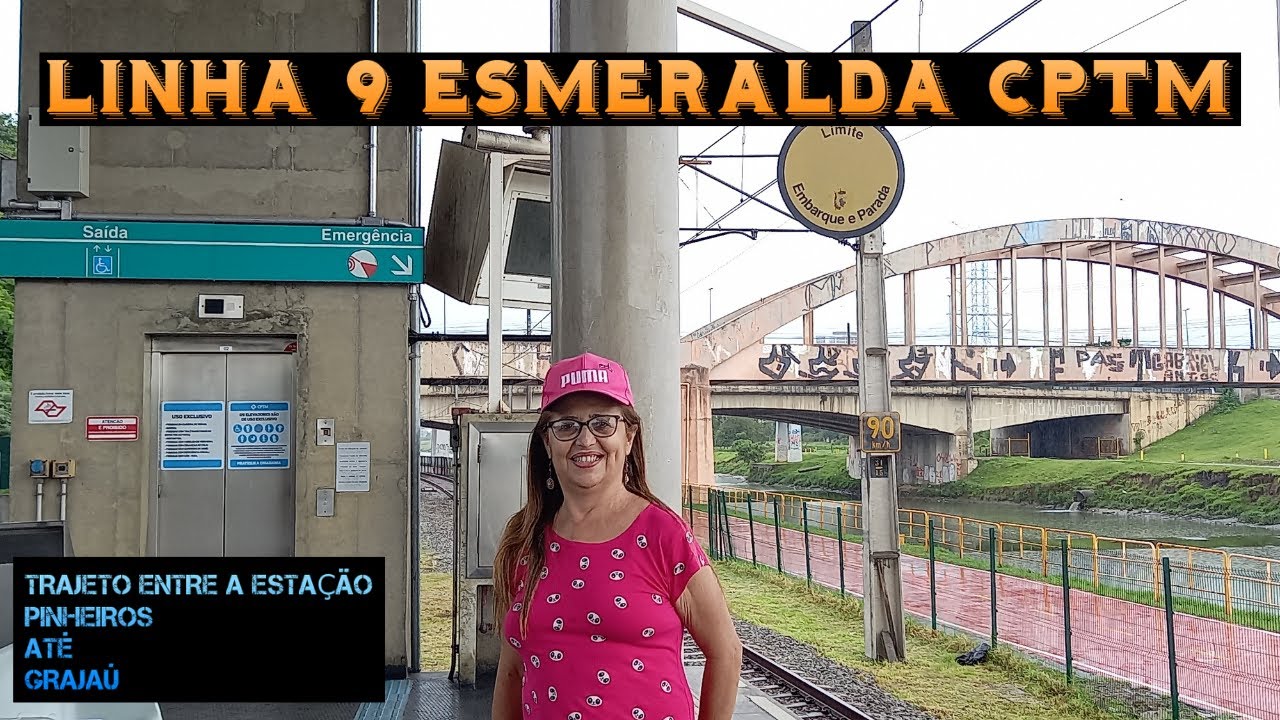 TREM DA LINHA 9 ESMERALDA CPTM TRAJETO ENTRE A ESTAÇÃO PINHEIROS ...