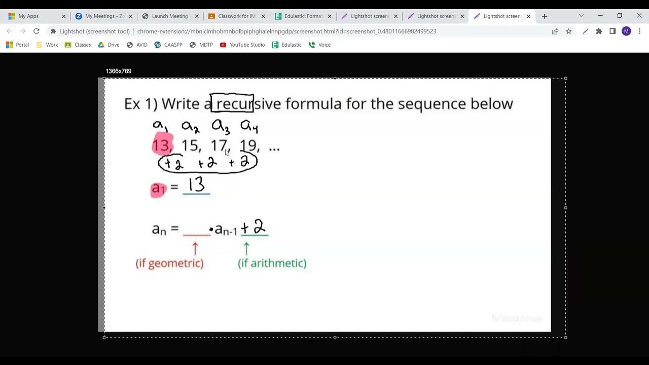 IM1 Quiz 42 I can write recursive rules for sequences. - YouTube