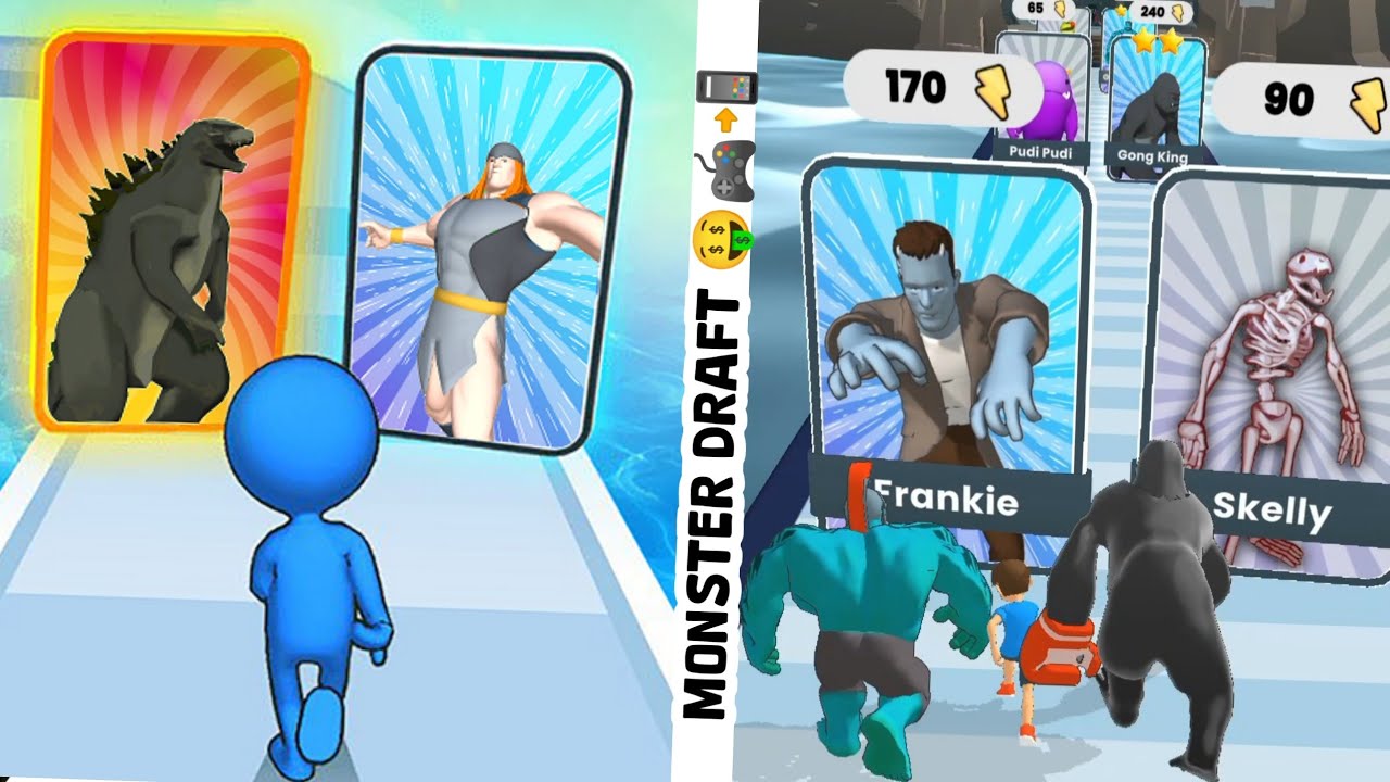 Monster Draft Collect 34$ Money 🤑 - MAX Level Gameplay - YouTube