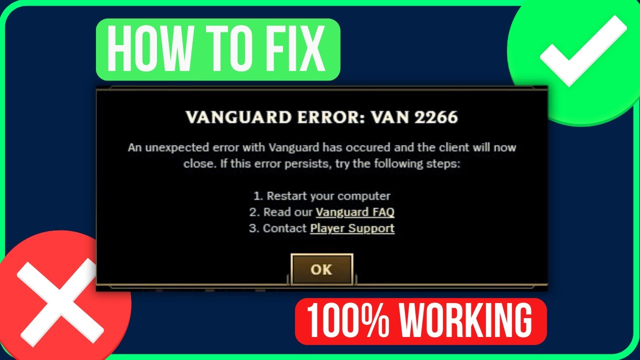 Vanguard Error Van 2266 League of Legends [FIXED] | Step by Step - YouTube