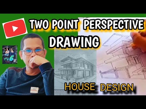 TWO POINT PERSPECTIVE DRAWING - DREAM HOUSE #drawing #dreamhouse # ...
