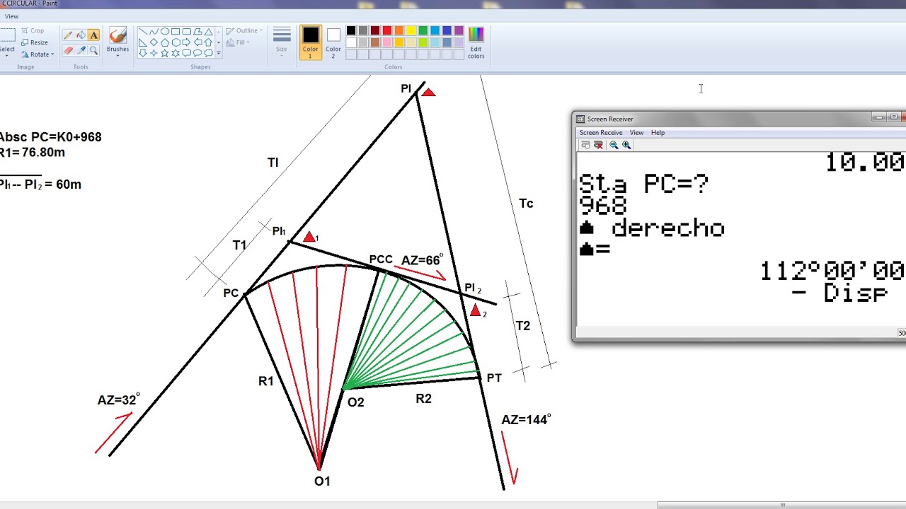 Curva horizontal compuesta CASIO9860GII - YouTube