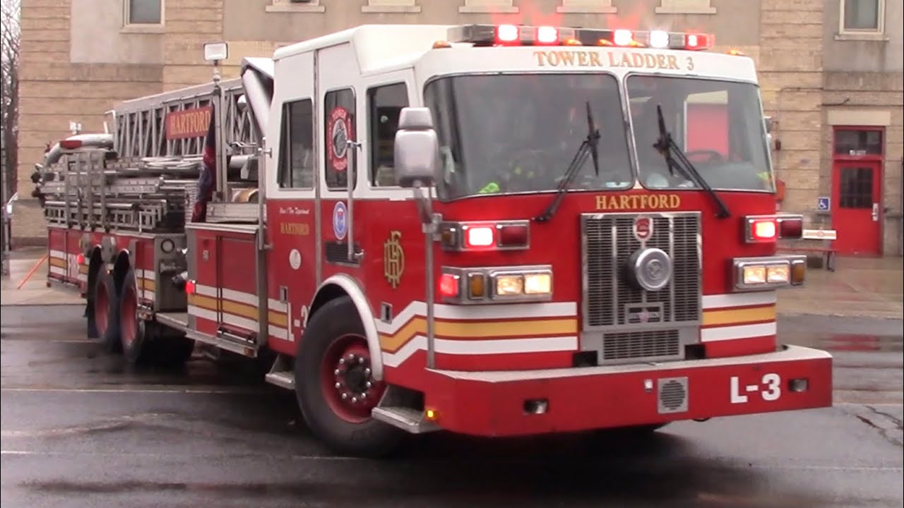 Hartford Fire Department Ladder 3 and Tac 1 Responding - YouTube