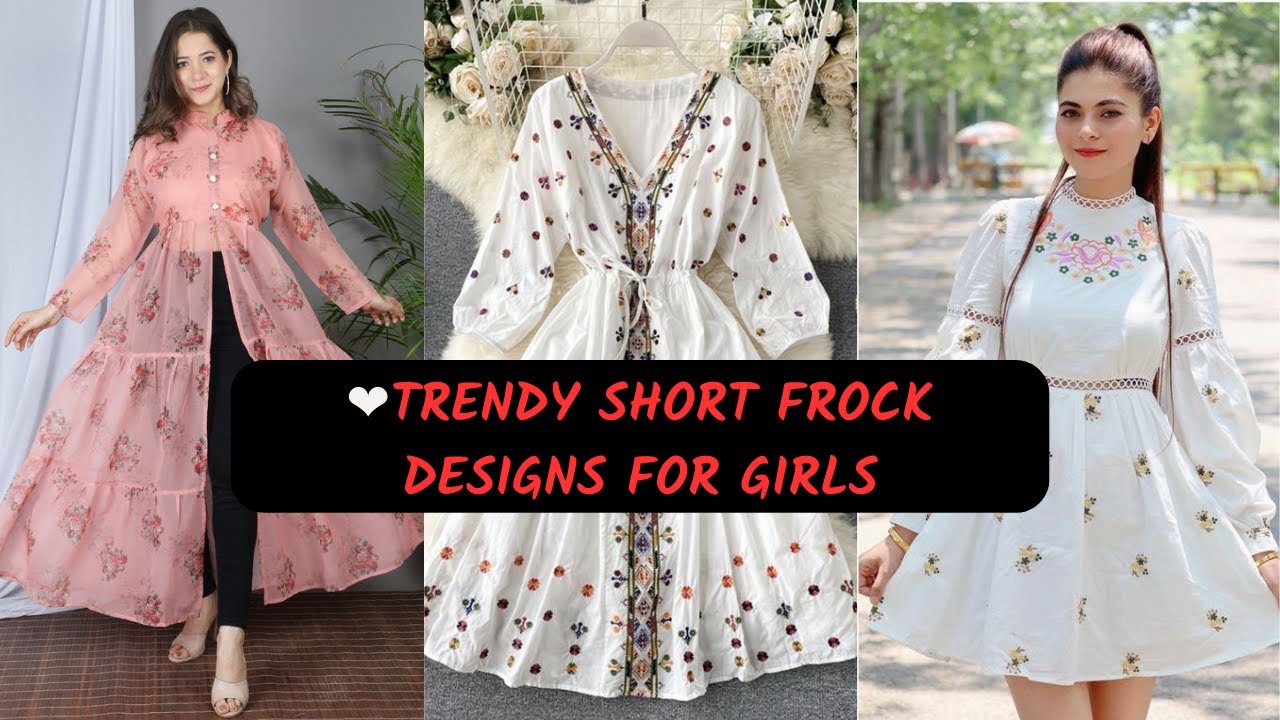 Trendy short frock designs for girls|| short frock designs #viral - YouTube