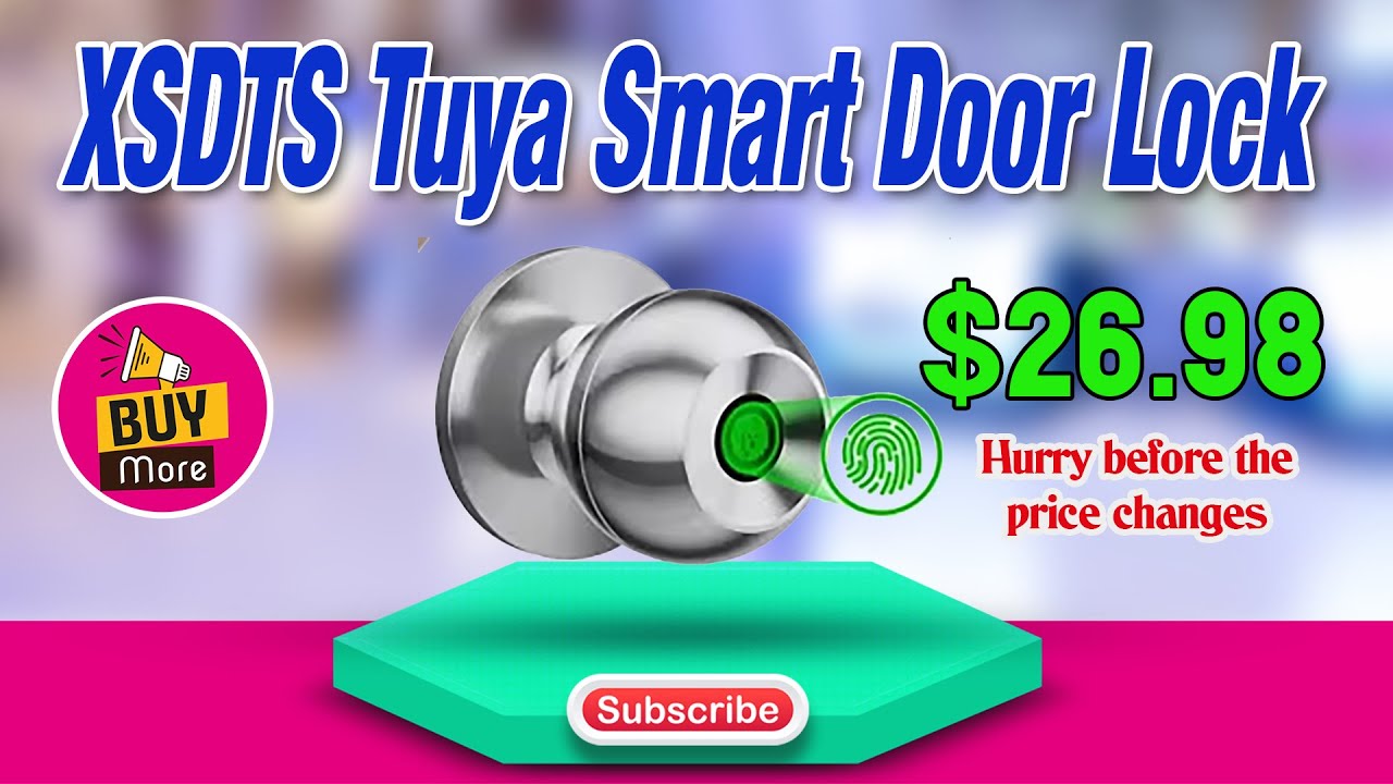 XSDTS Tuya Biometric Fingerprint Smart Door Lock - YouTube